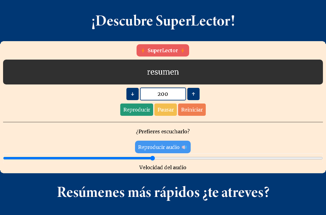 Presentamos SuperLector: revoluciona y mejora tu lectura.